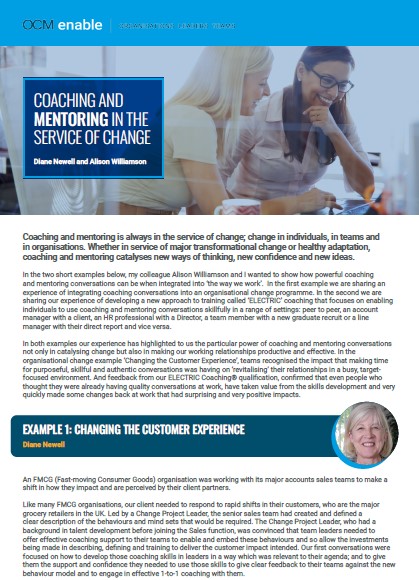Coaching and Mentoring in the Service of Change | The OCM